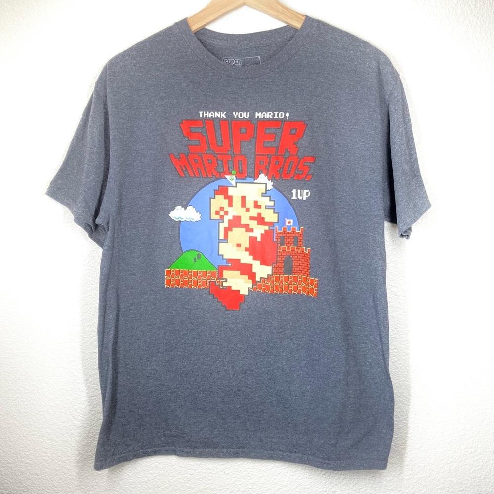 Super Mario Bros Retro 8 Bit Tee Shirt Pull Over Xl Y… - Gem